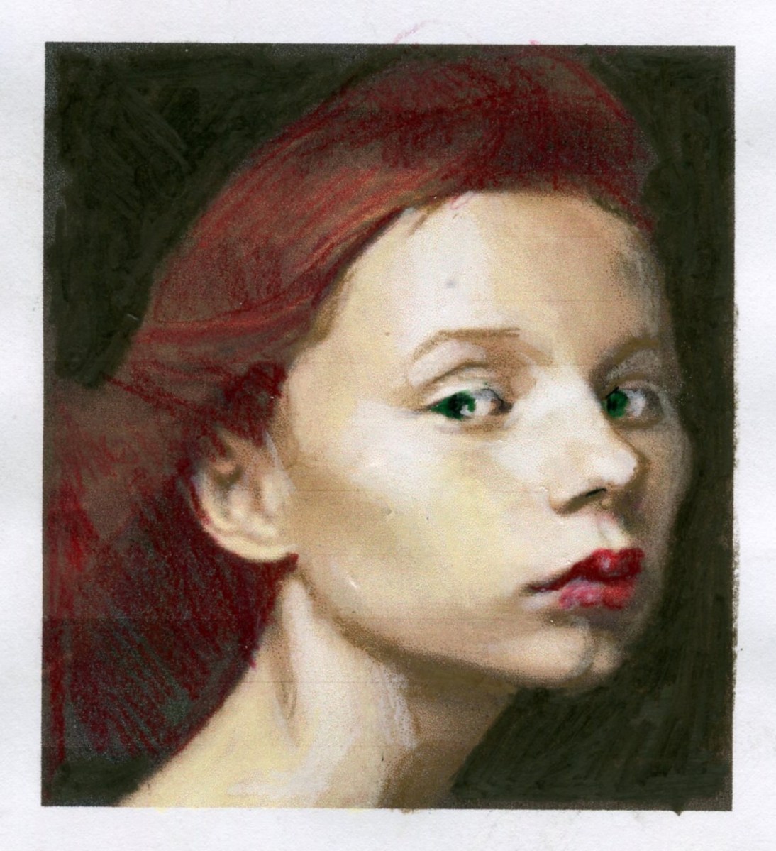 Portrait of a Young Person with Red Hair – Artist- Ted Giffin – Musician